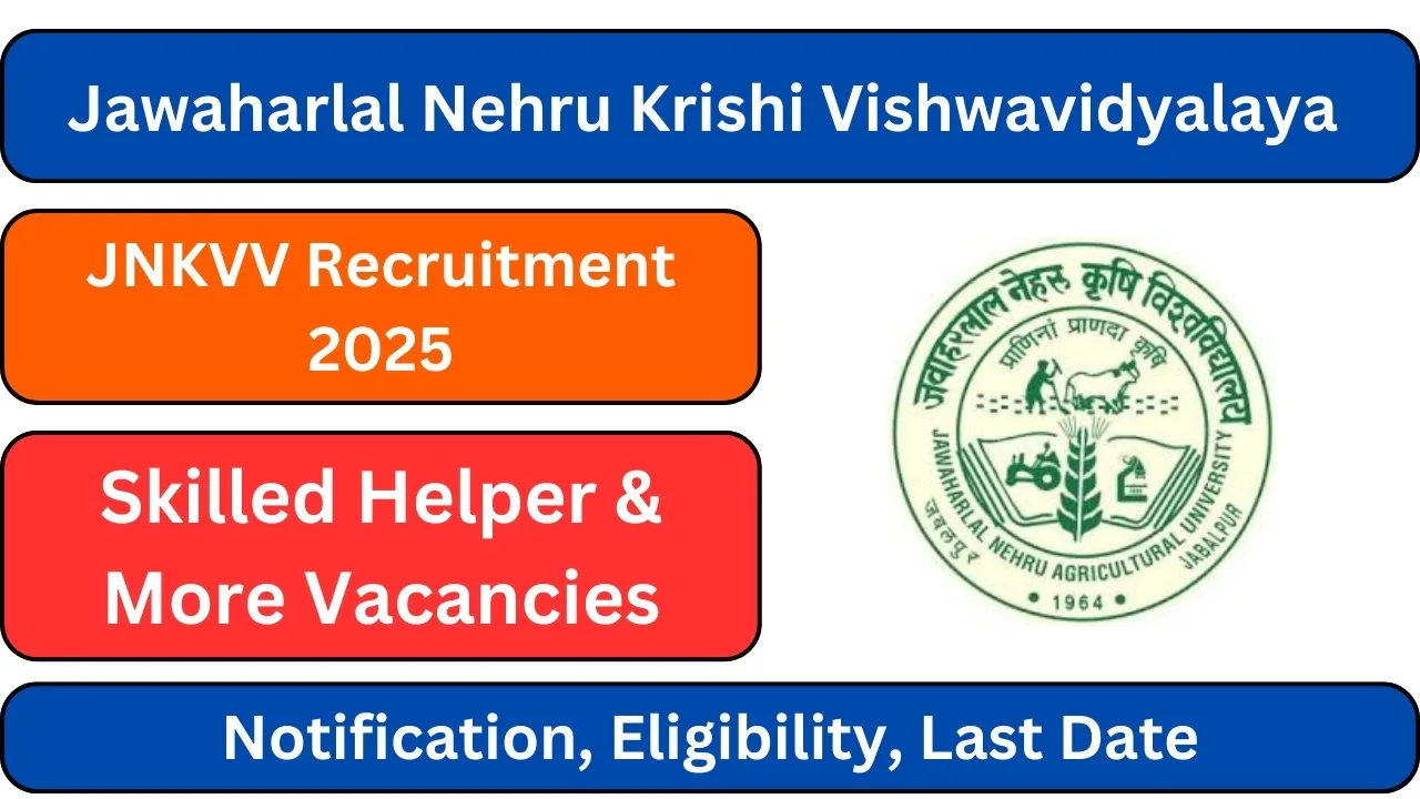 JNKVV Recruitment 2025: Apply Now for Senior Research Fellow (SRF ...